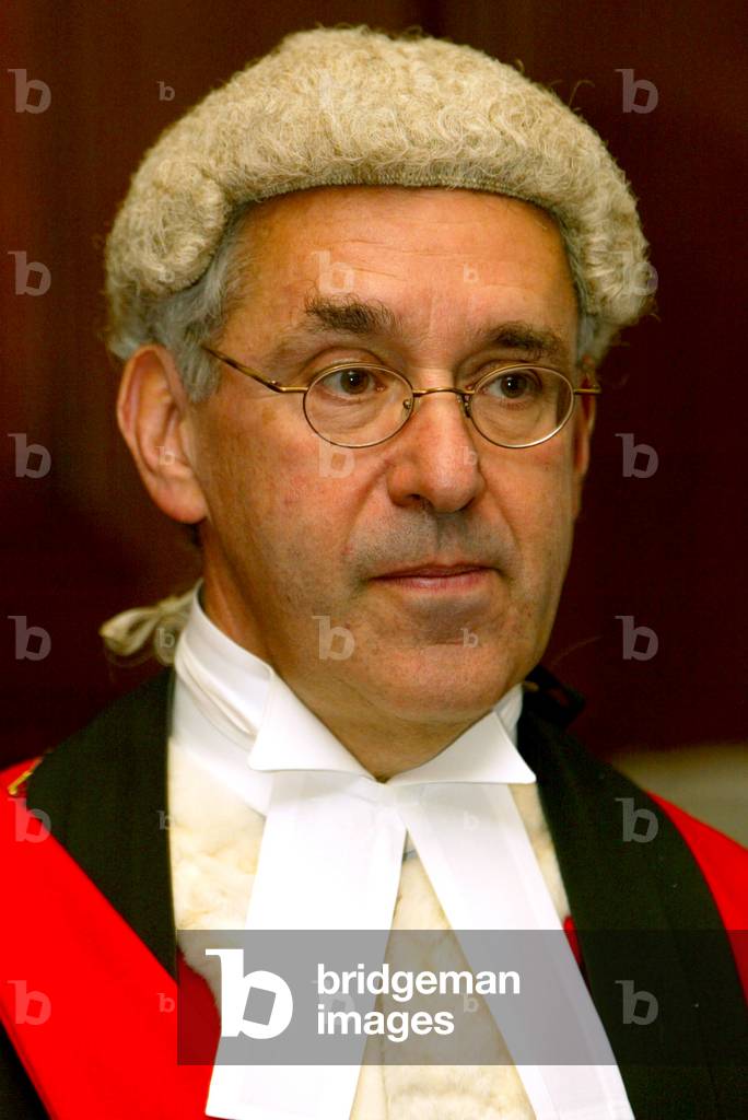 Image of JUSTICE MOSES JUDGE PRESIDING OVER THE TRIAL OF MURDERED ...