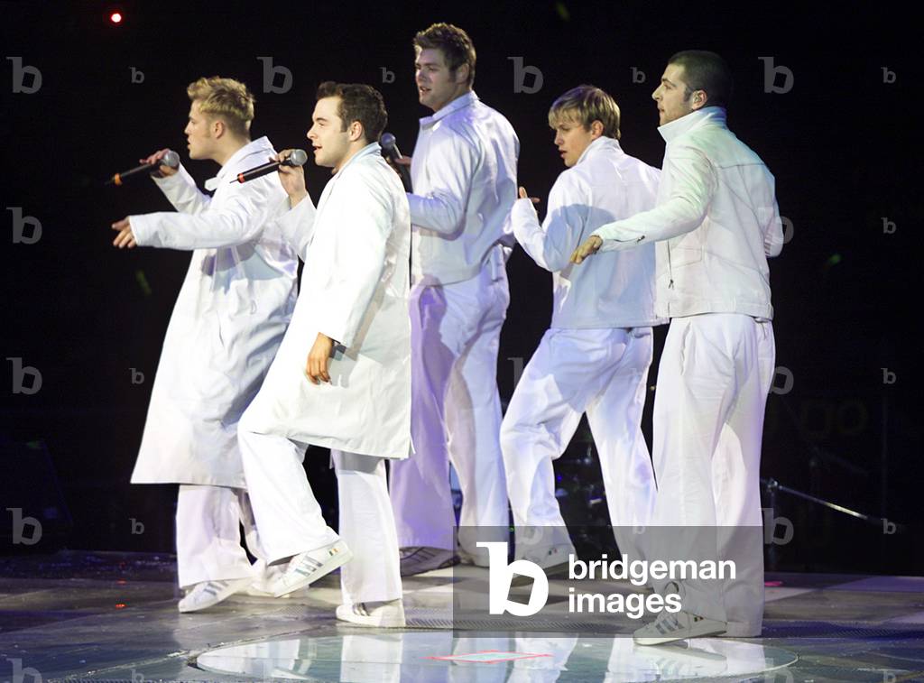 Image of IRISH BOY BAND WESTLIFE PERFORM DURING A CONCERT IN HONG