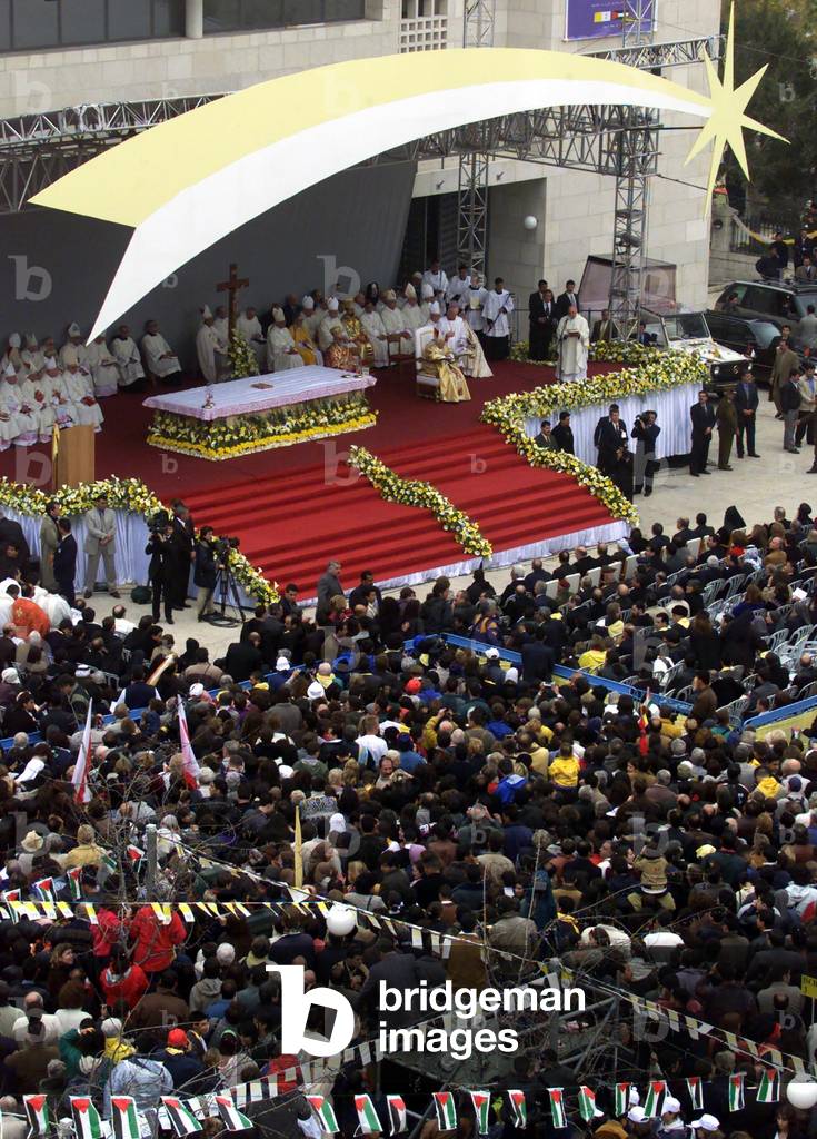 Image of GENERAL VIEW OF BETHLEHEM's MANGER SQUARE DURING POPE JOHN PAUL
