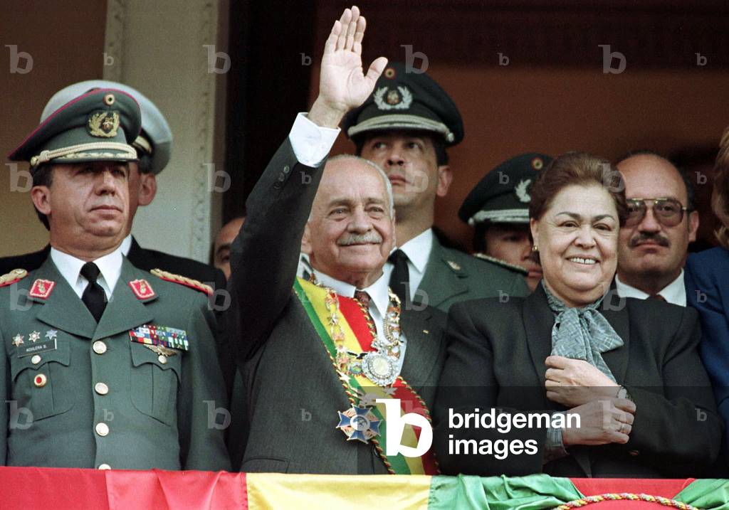 Image of Former military dictator of Bolivia, Army General Hugo Banzer ...
