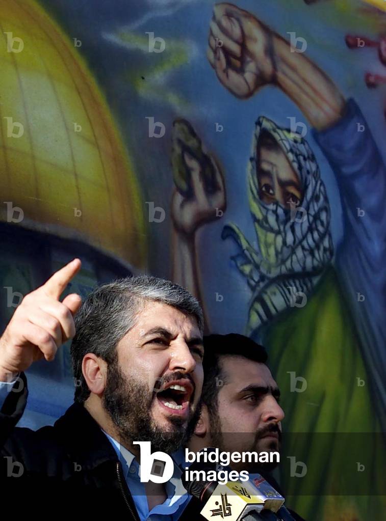 Image of PALESTINIAN HAMAS LEADER KHALED MESHAL SPEAKS DURING RALLY ...