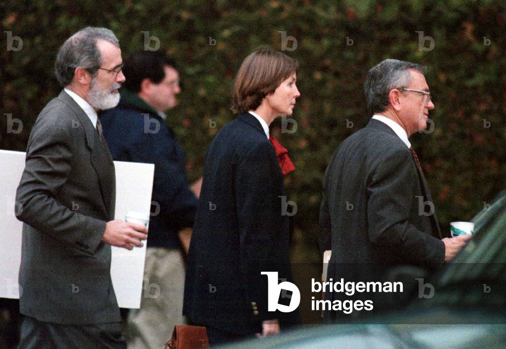 Image of UNABOMBER SUSPECT KACZYNSKI'S ATTORNEYS ARRIVE AT COURT, 1998 ...