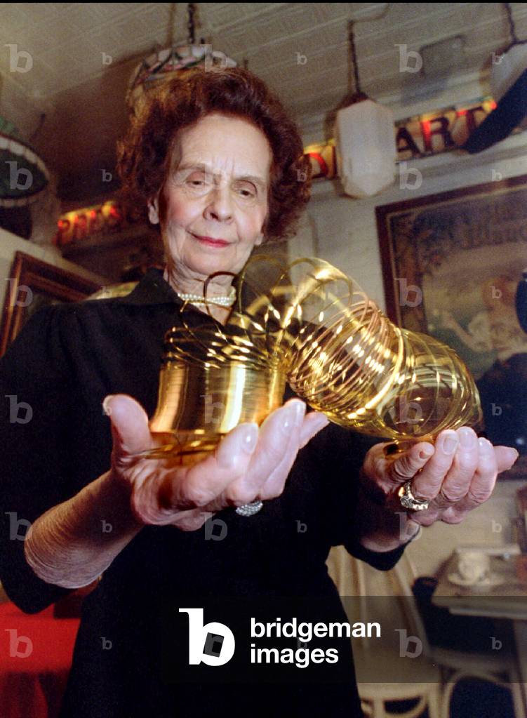 Image of Betty James, wife of Slinky creator Richard James, displays a