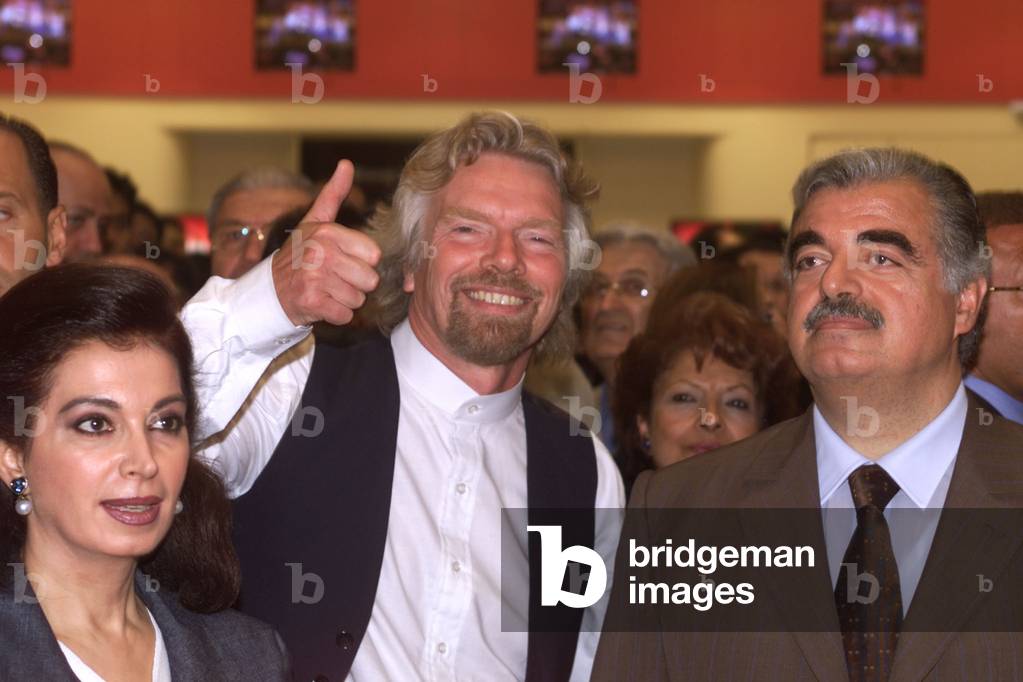 Image of SIR RICHARD BRANSON SMILES WITH LEBANESE PRIME MINISTER AL ...