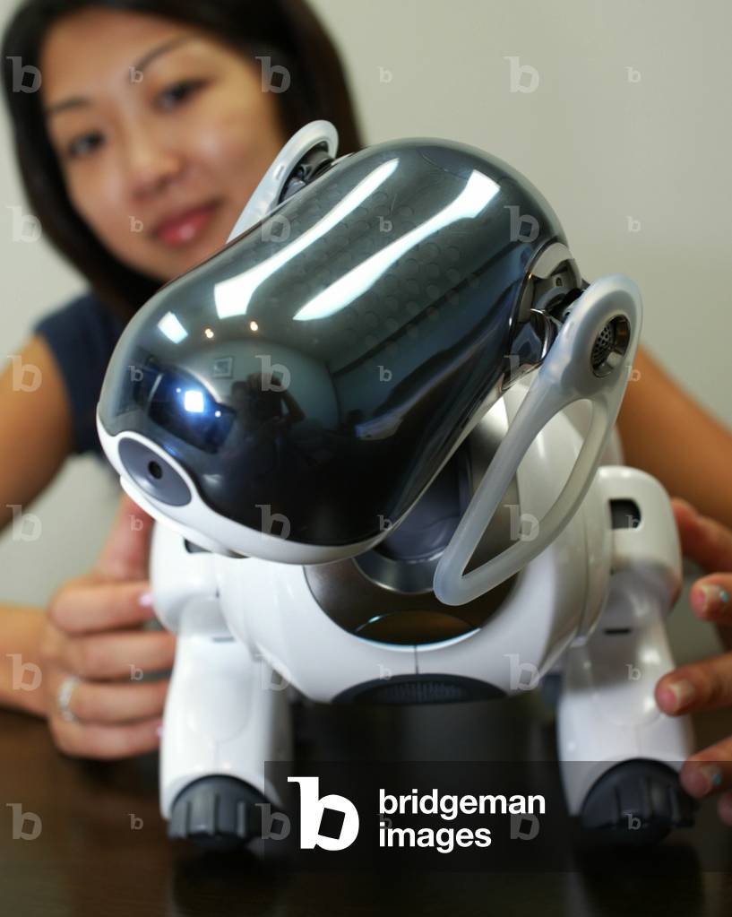 Image of LATEST SONY ROBOT AIBO SHOWN IN TOKYO, 2003-09-16 (photo)