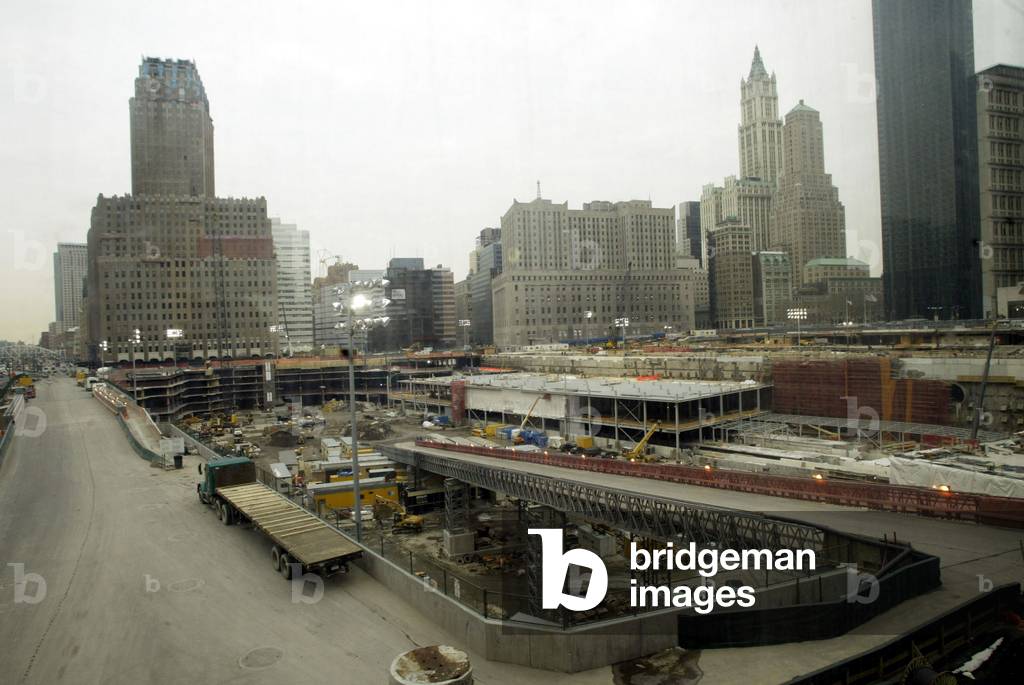 Image of Construction work continues on the site of the former World