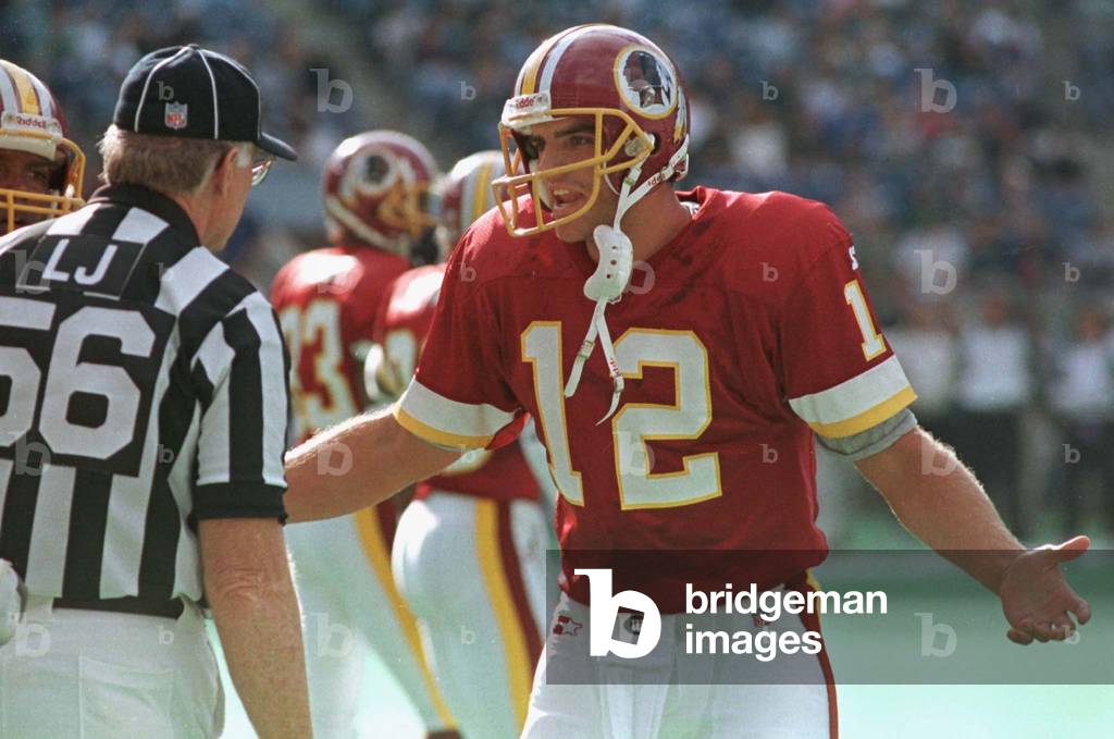 Image of WASHINGTON REDSKINS QUARTERBACK GUS FREROTTE ARGUES WITH LINE ...