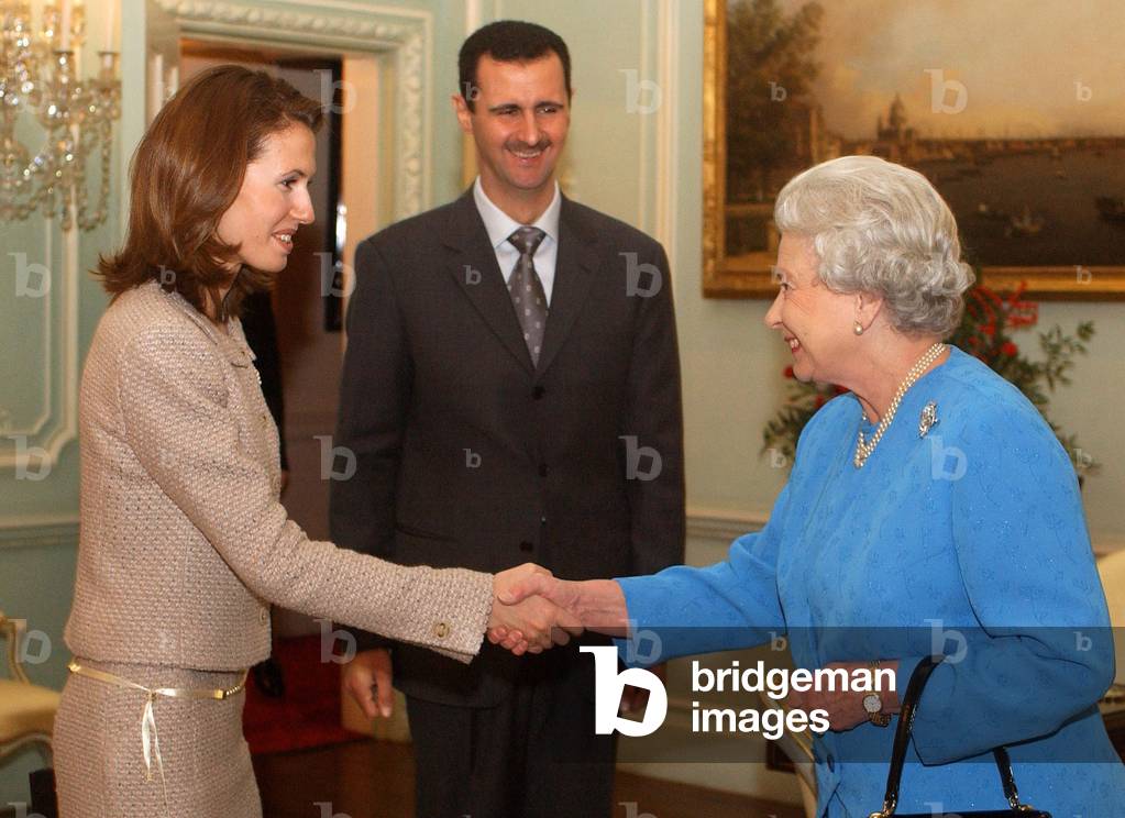 Image of BRITAIN'S QUEEN ELIZABETH II GREETS SYRIA'S PRESIDENT BASHAR ...