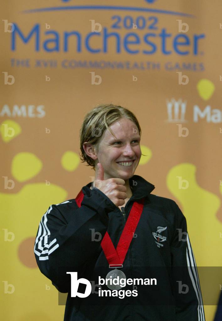 Image of ELIZABETH VAN WELIE FROM NEW ZEALAND CELEBRATES WITH SILVER MEDAL