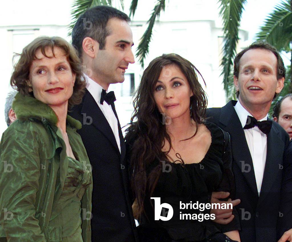 Image of French actresses Isabelle Huppert (L) and Emmanuelle Beart (2nd R)