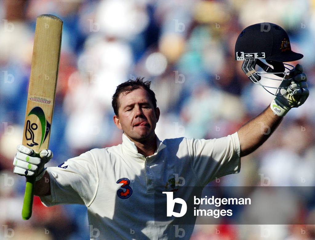 Image of AUSTRALIA'S PONTING CELEBRATES REACHING HIS CENTURY DURING THE ...