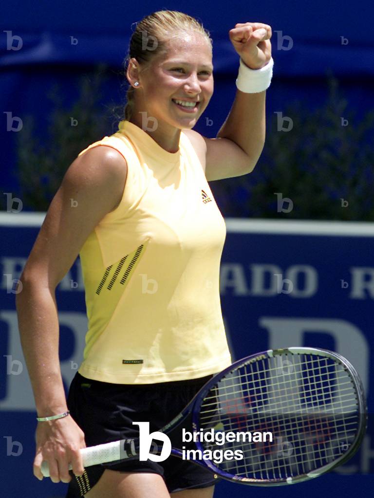 Image of RUSSIA'S ANNA KOURNIKOVA CELEBRATES FOLLOWING FOURTH ROUND AT ...