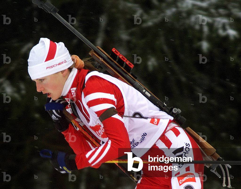 Image of Magdalena Grzywa of Poland skis during the women's 10 km