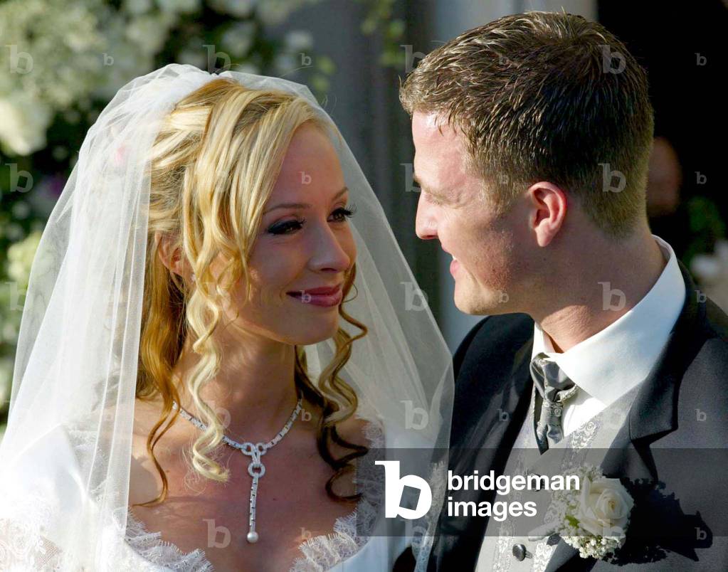 Image of German Formula One motor driver Ralf Schumacher looks at his