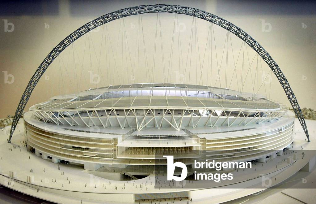 Image of A model of the design for the new Wembley Stadium