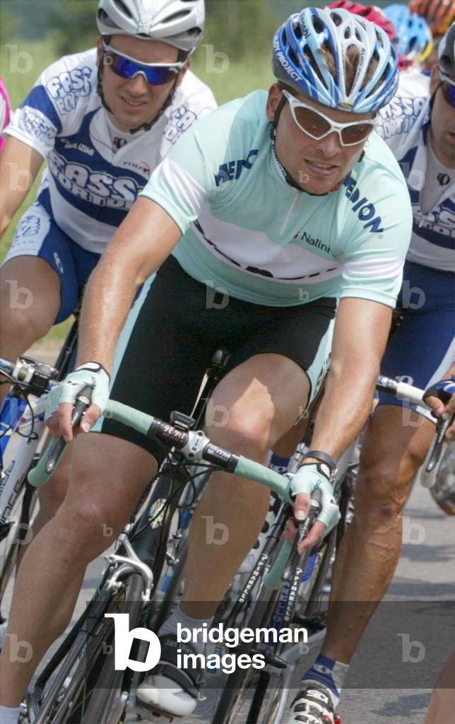 Image of GERMAN CYCLIST ULLRICH OF GERMAN TEAM BIANCHI IS SEEN DURING