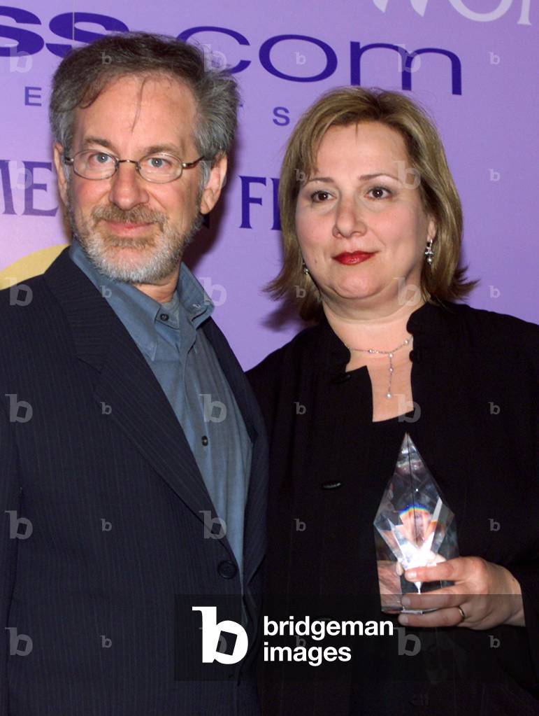 Image of Film director Mimi Leder holds the Women In Film Crystal