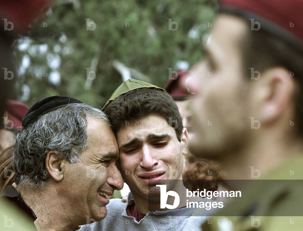 Image of THE FATHER AND BROTHER OF SLAIN ISRAELI SOLDIER TAL ZEMACH