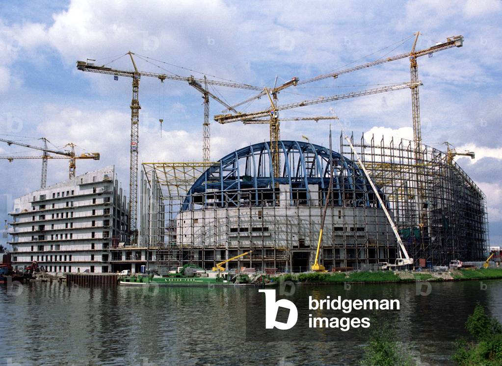 Image of View of the site of the new building of the by The ...