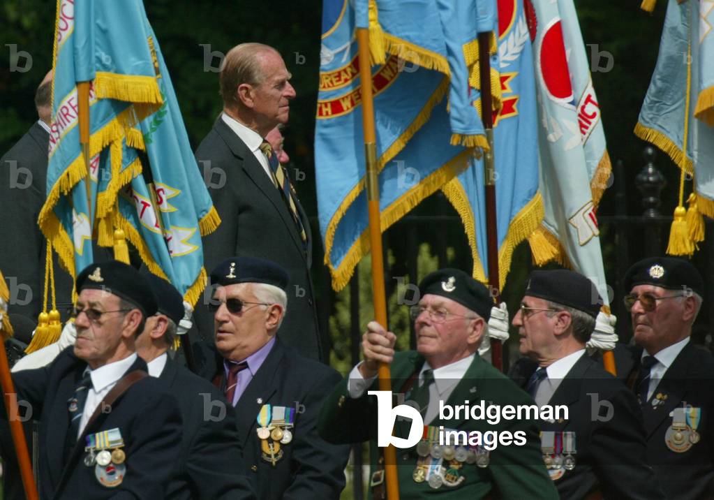 Image of THE DUKE OF EDINBURGH TAKES THE SALUTE AS HUNDREDS OF