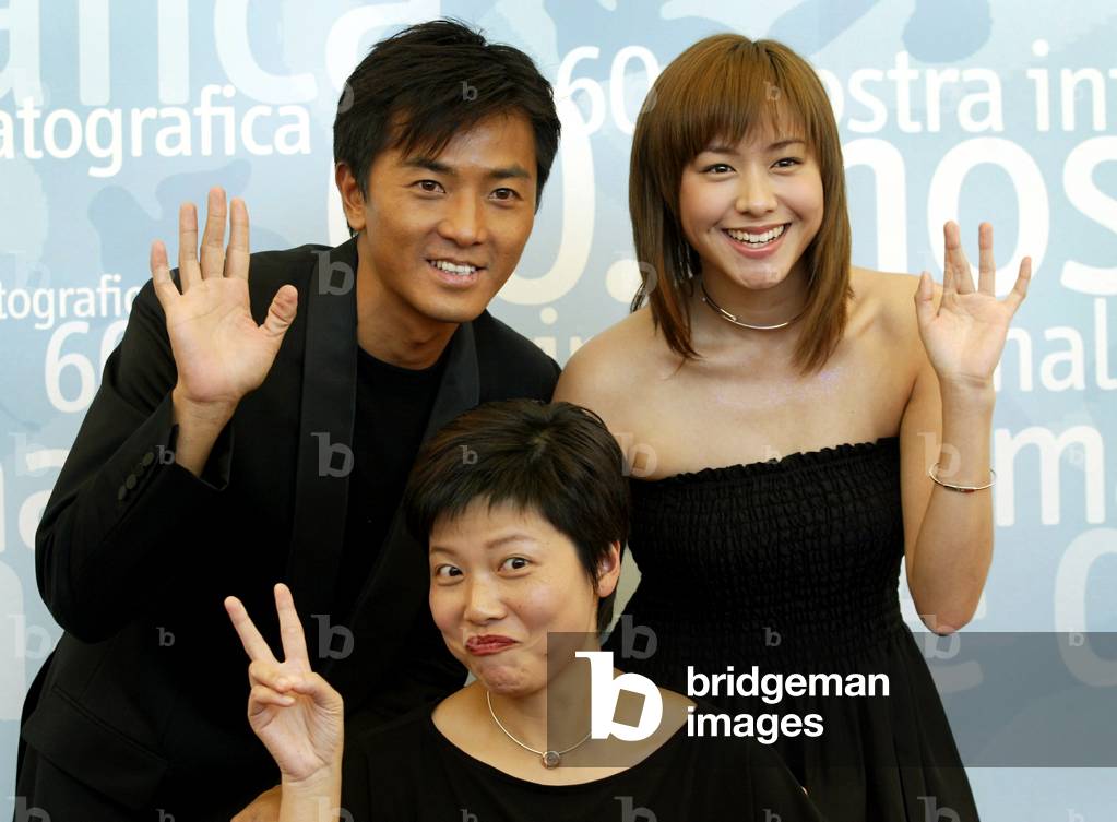 Image of Chinese director Carol Lai Miu Suet and actors Karena Lam
