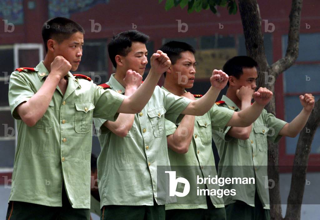 Image of Chinese People's Liberation Army (PLA) soldiers train outside ...