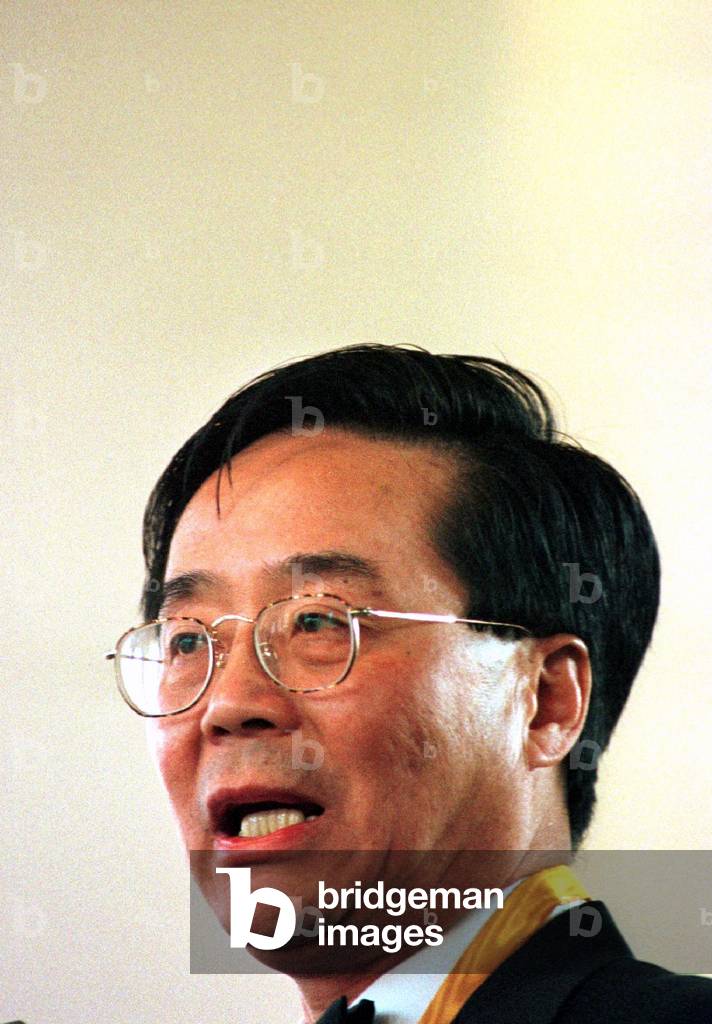 Image of Chinese-American human rights activist Harry Wu deliveres a ...