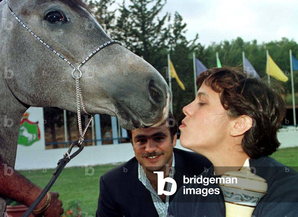 Image of Princess Zein, daughter of [Jordan's King Hussein], holds her ...