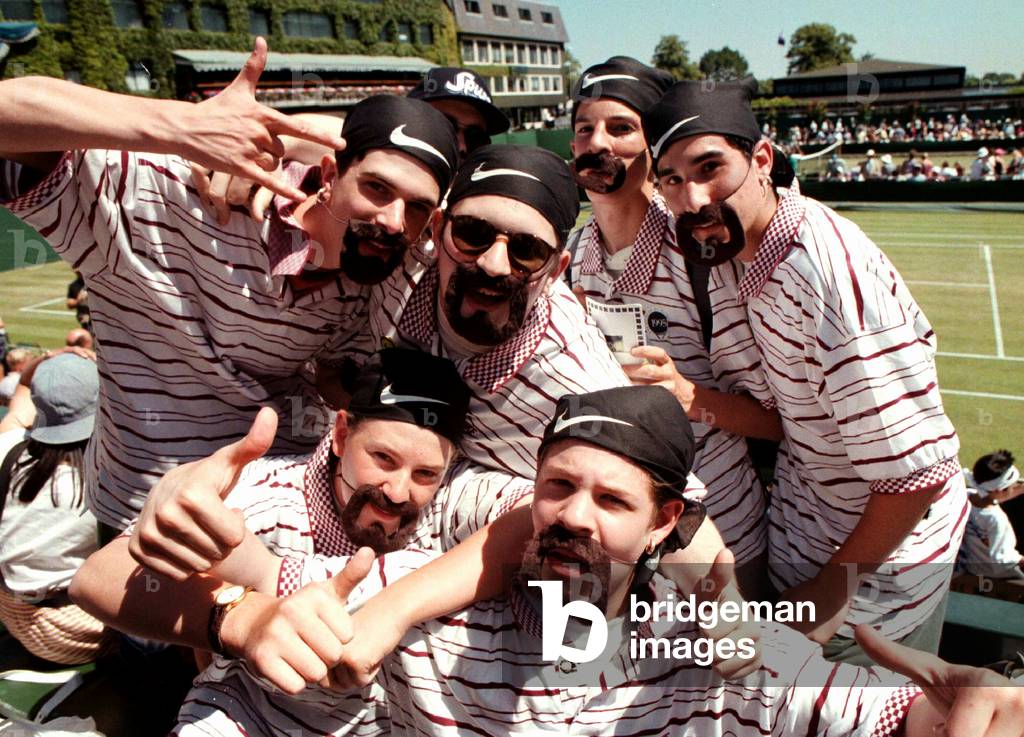 Image of Andre Agassi lookalikes assemble at the Wimbledon tennis ...