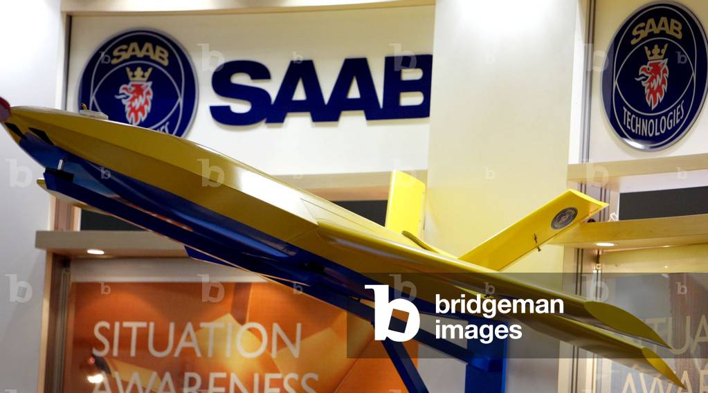 Image of A scale model of Saab's "Baby Sharc", an unmanned aerial