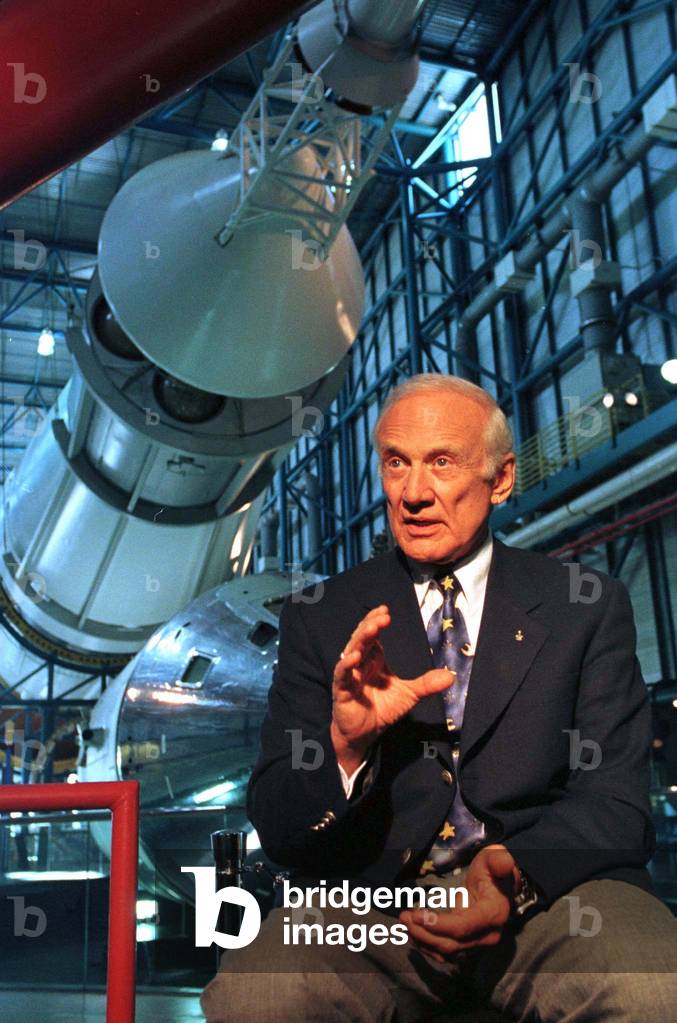 Image of APOLLO ASTRONAUT BUZZ ALDRIN REFLECTS ON ANNIVERSARY OF APOLLO 11