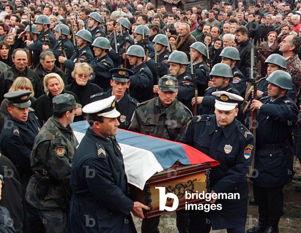 Image of FUNERAL CEREMONY OF A SERBIAN POLICEMAN IN BRESTOVIK, 1998-03 ...