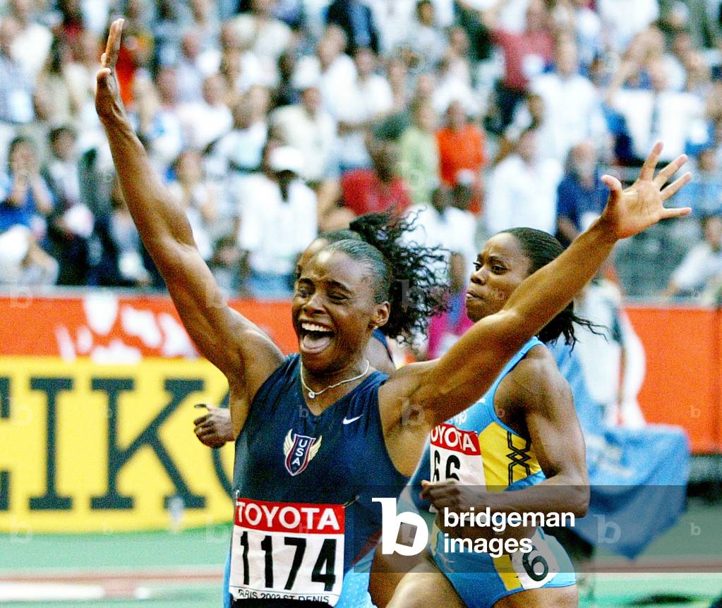 Image of KELLI WHITE AUS DEN USA GEWINNT DIE 100-METER ...