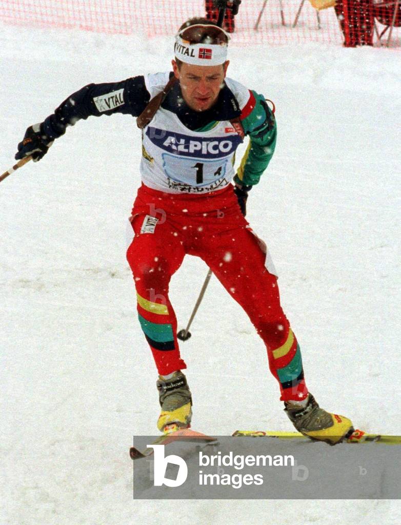 Image of NORWAY'S BIATHLON COMPETES IN BIATHLON WORLD CUP RELAY, 1997 ...
