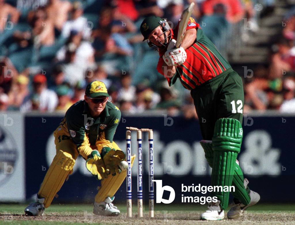Image of SOUTH AFRICA'S PAT SYMCOX BOWLED DURING FIRST FINAL IN MELBOURNE,