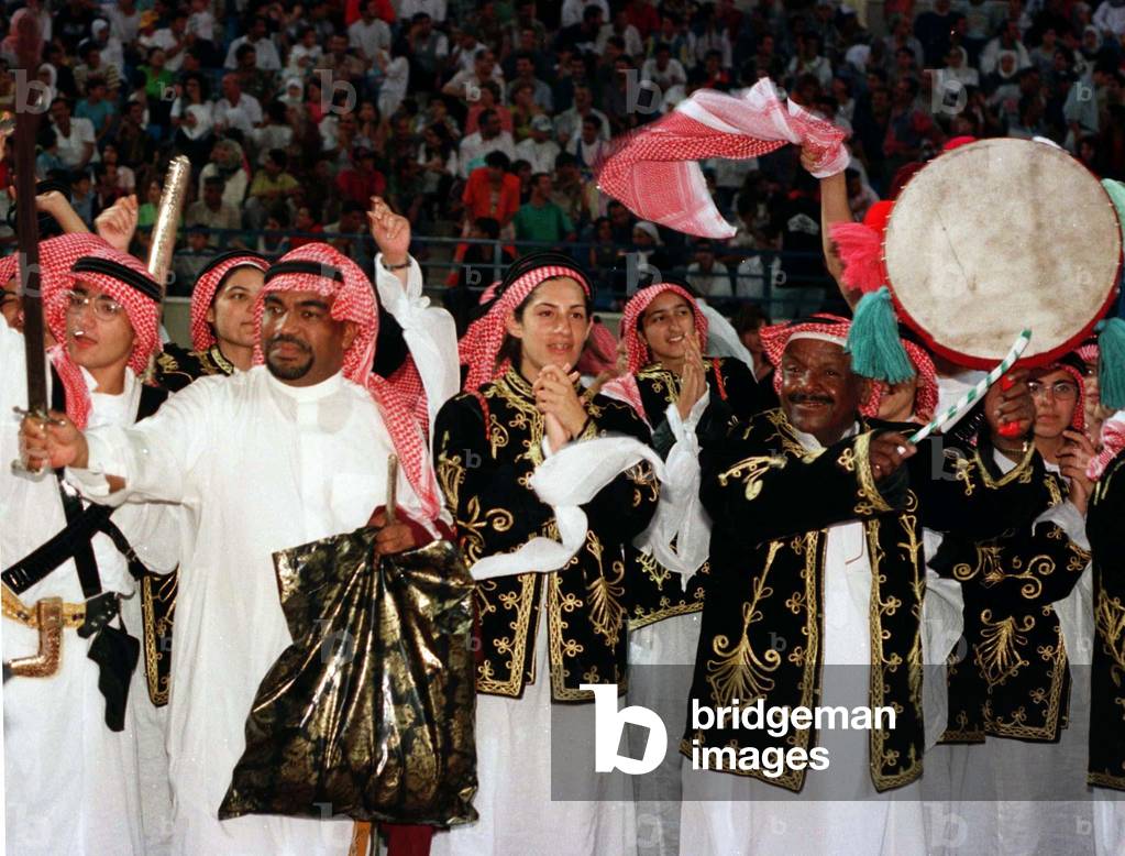 Image of SAUDI FOLKLORE DANCE TEAM ARDA PERFORM DURING OPENING OF 8TH