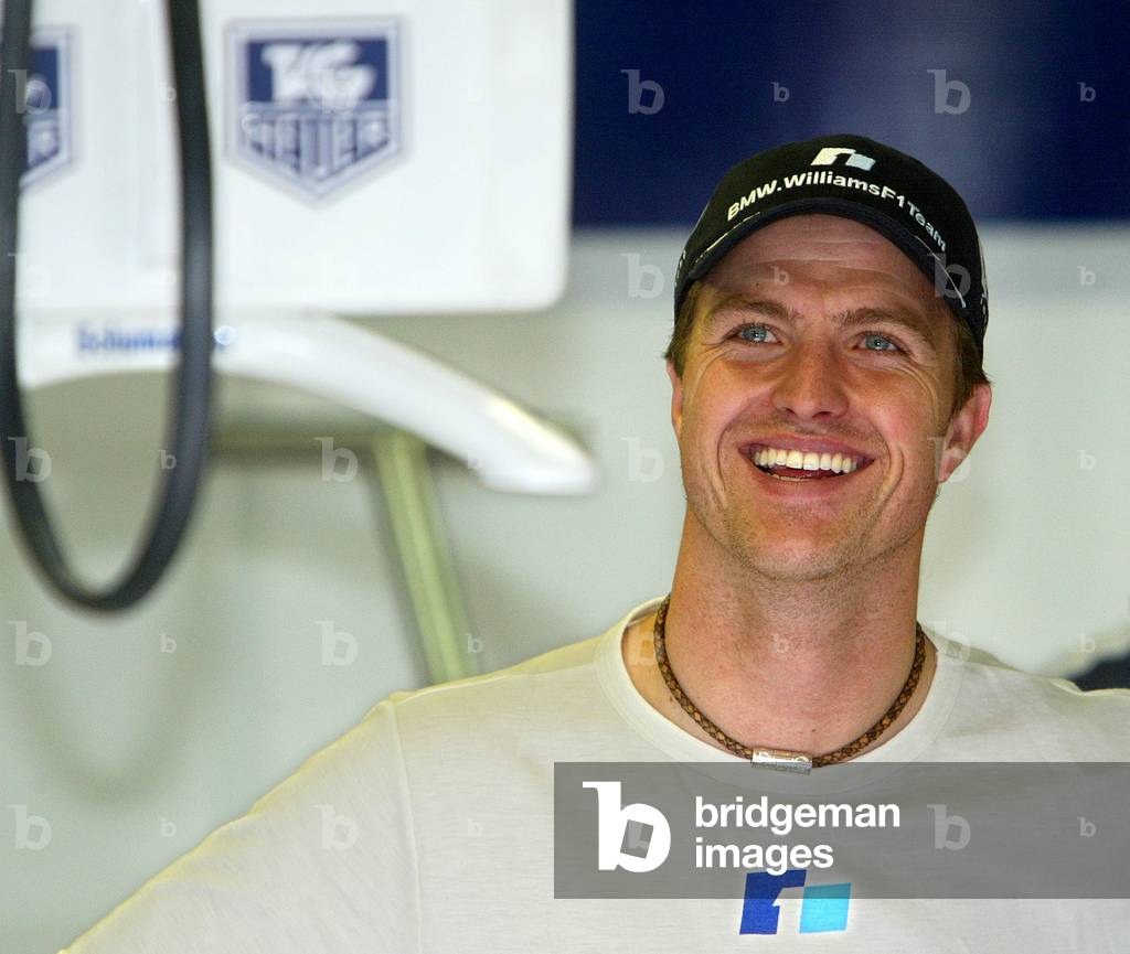 Image of GERMAN DRIVER RALF SCHUMACHER SMILES AFTER WINNING THE POLE ...