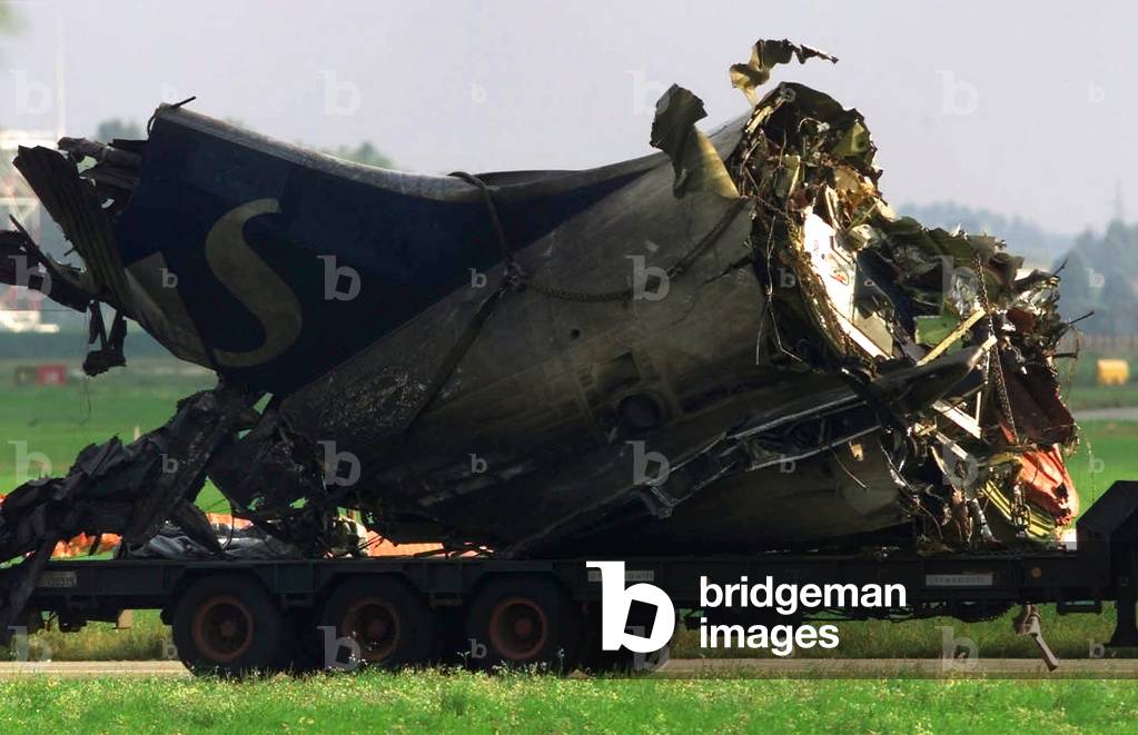 Image of THE REMAINS OF THE TAIL END OF THE CRASHED SAS