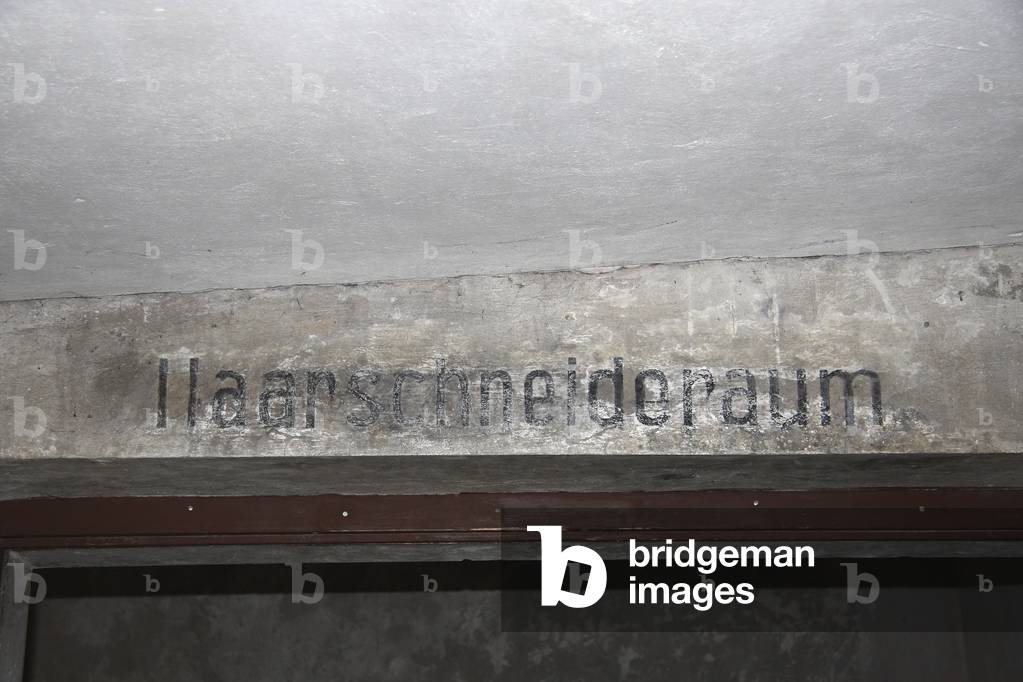Image of The Barbering Room in the Central Sauna, Auschwitz-Birkenau ...