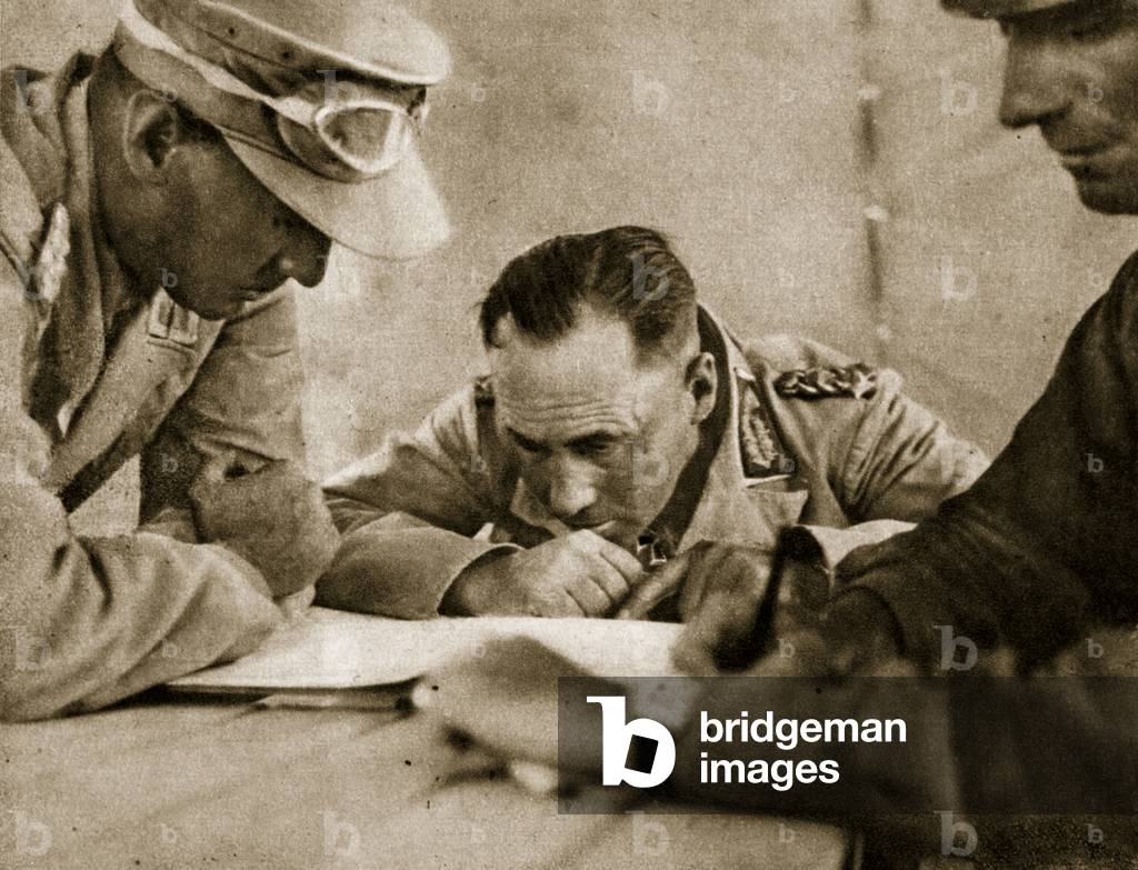 Image of Rommel, the commander of the Afrika Korps, on the day