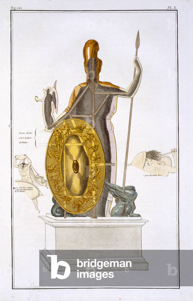 Image of Structure of a statue of Minerva by Phidias, illustration from ...