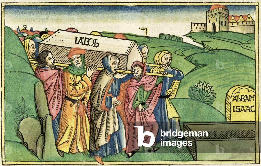 Image of Genesis 49:28-33 The Burial of Jacob, from the 'Nuremberg ...