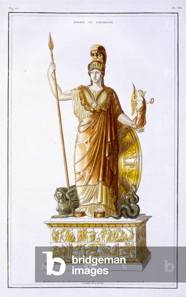 Image of Statue of Minerva by Phidias, illustration from 'General study ...