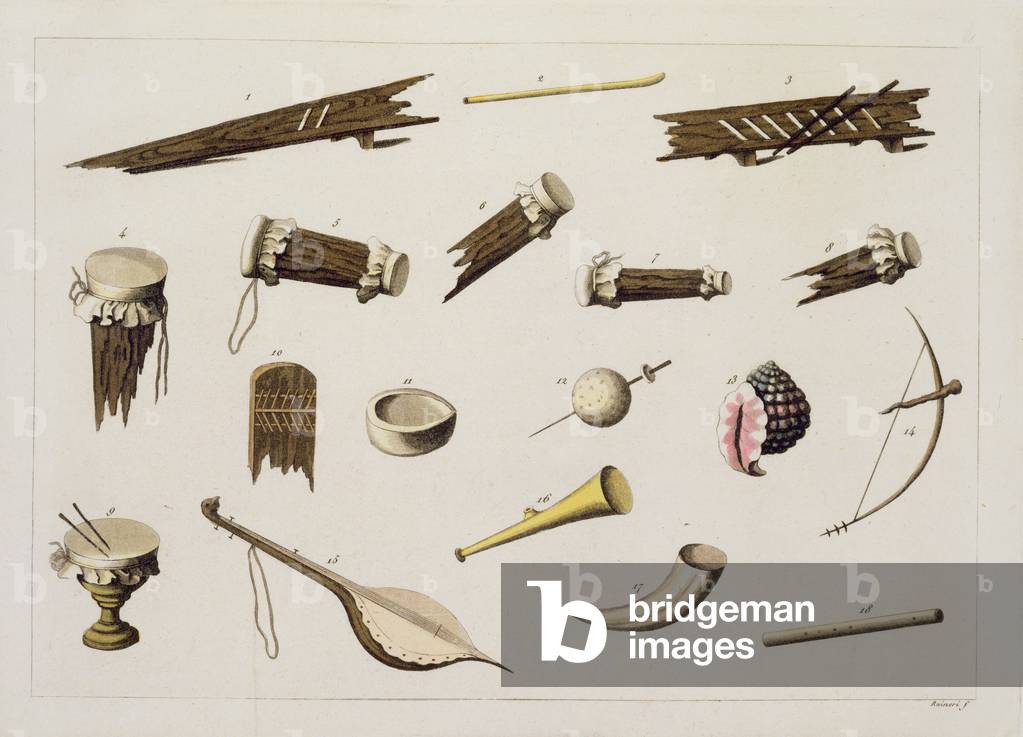 Image of Musical instruments belonging to negro slaves (colour ...