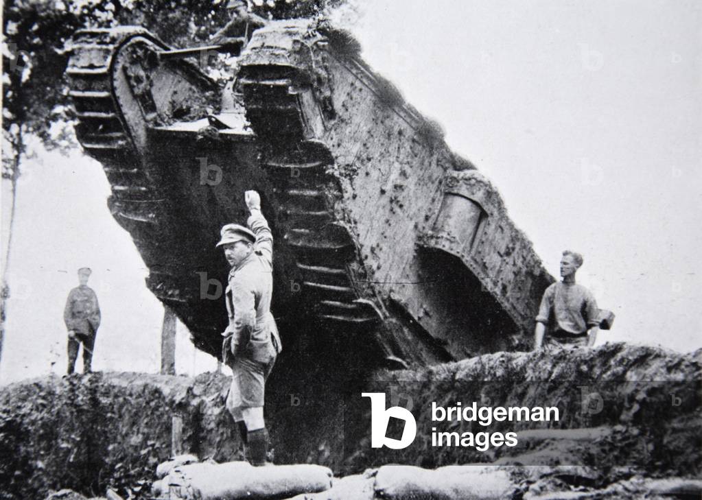 Image of A British Tank awaiting the order to advance, from 'The by ...