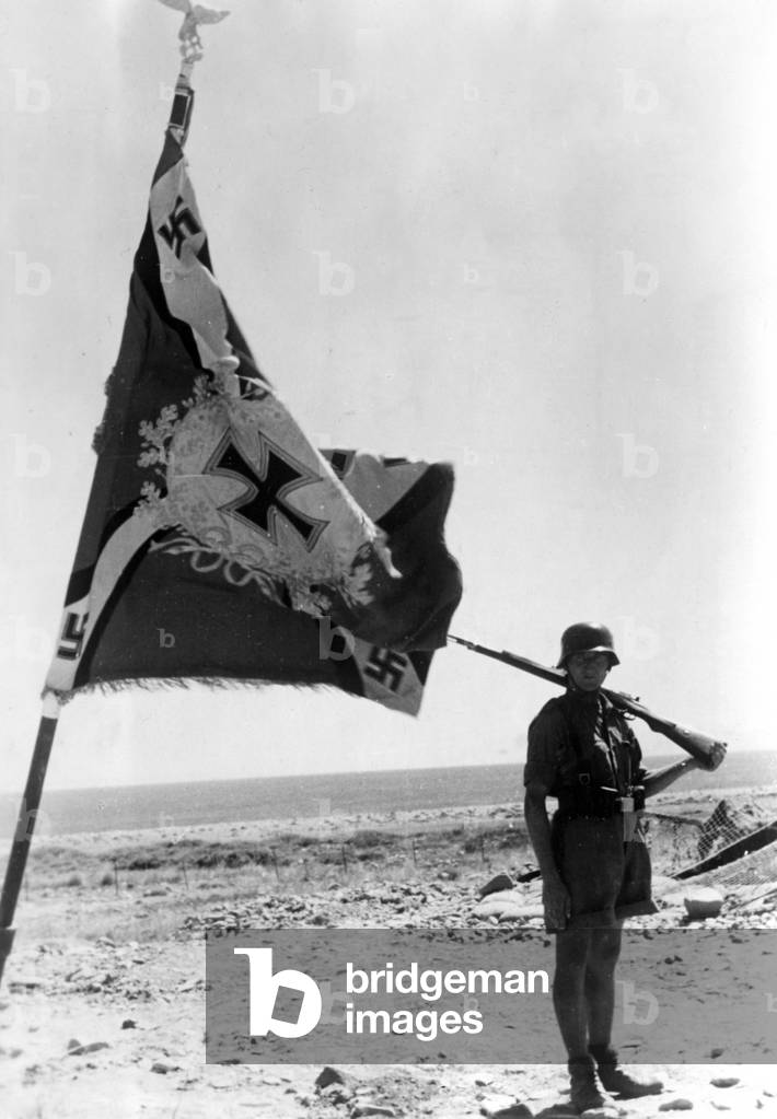 Image of Flag indicating German military occupation of Crete, 1940s (b ...