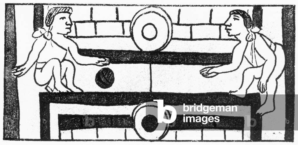 Aztec Ball Game Drawing