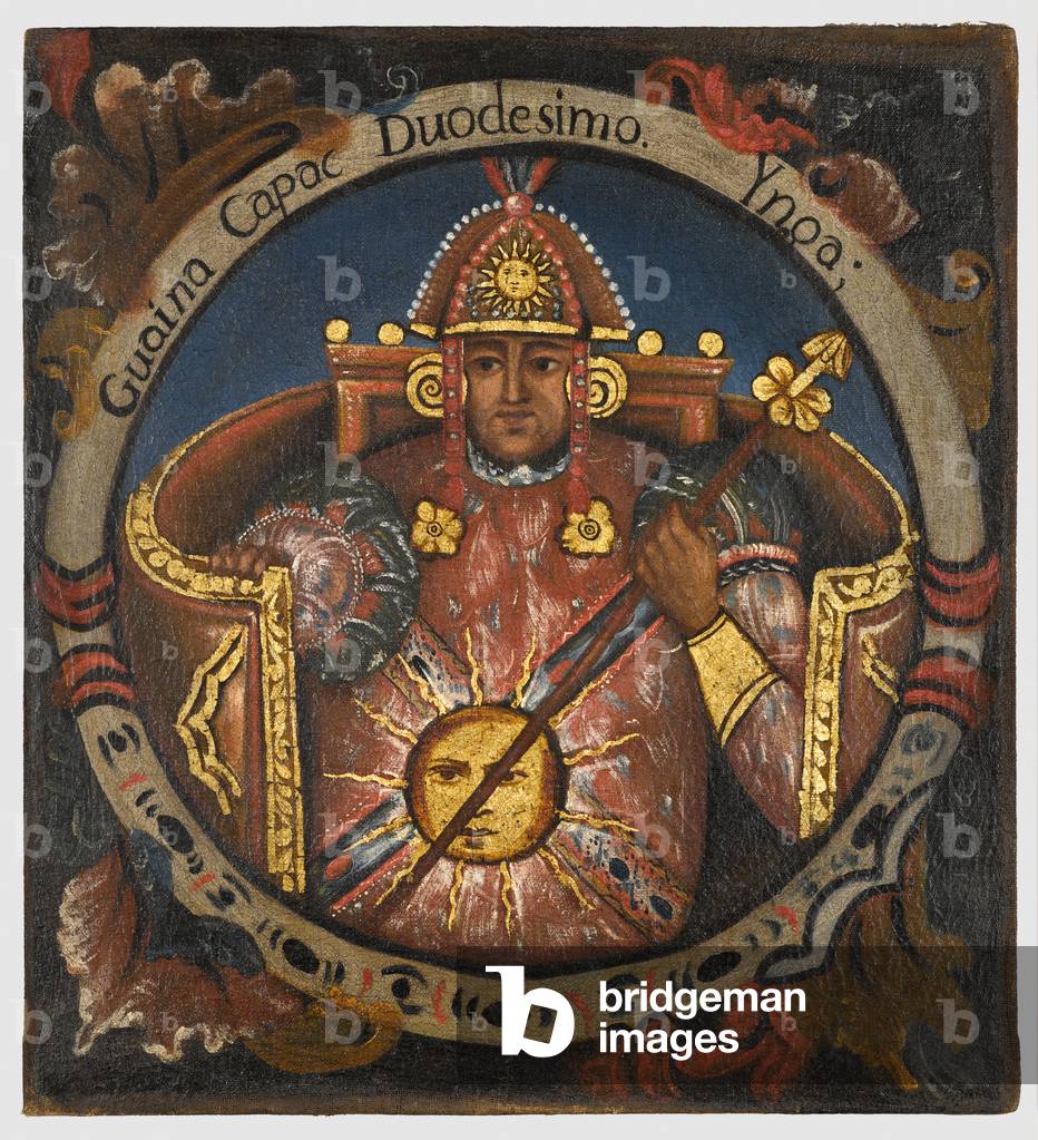 Image of Huayna Capac, 12th Inca King, Cuzco School, mid-18th century ...