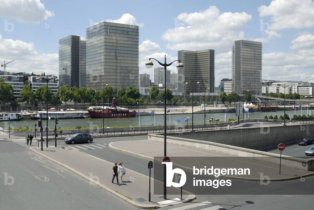 Image of The Bibliotheque Nationale de France Francois Mitterand in ...