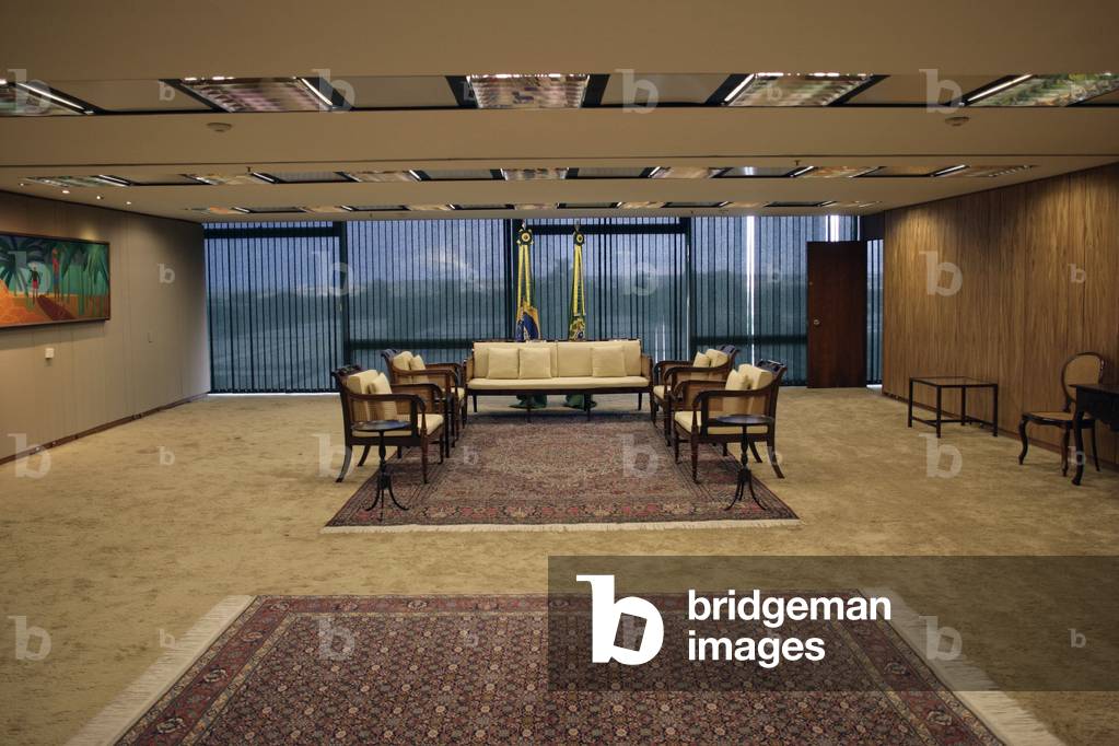Image of The waiting room of the office of the President of by Niemeyer ...